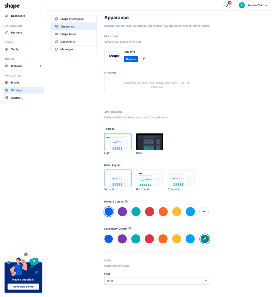 Configure Shape for you